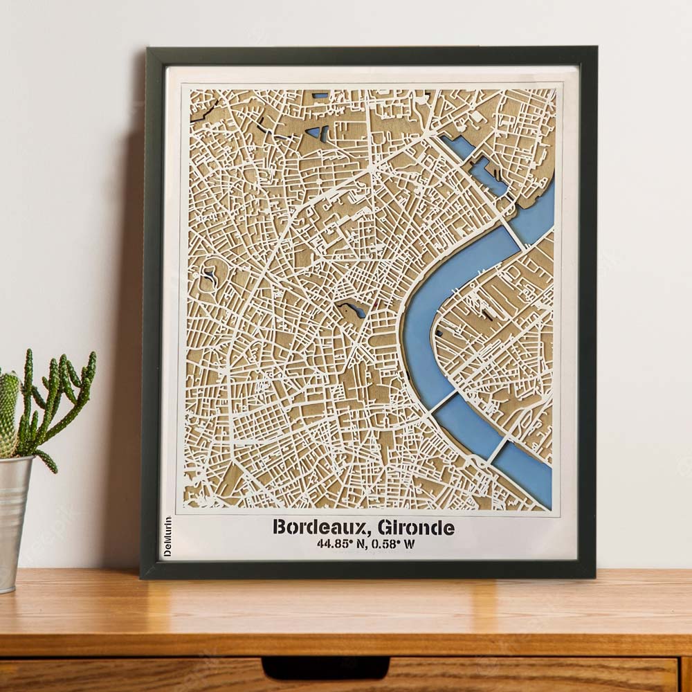 The Studio | 3D Custom Map Frame – DeMurin