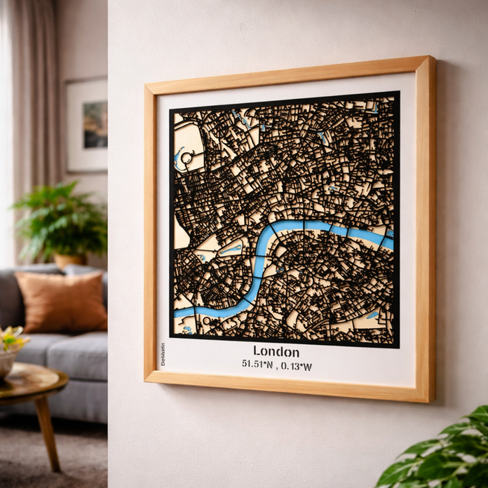 The Studio | 3D Custom Map Frame – DeMurin