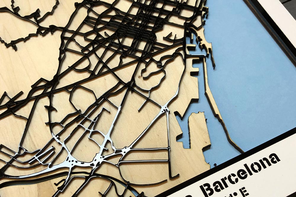 The Studio | 3D Custom Map Frame – DeMurin