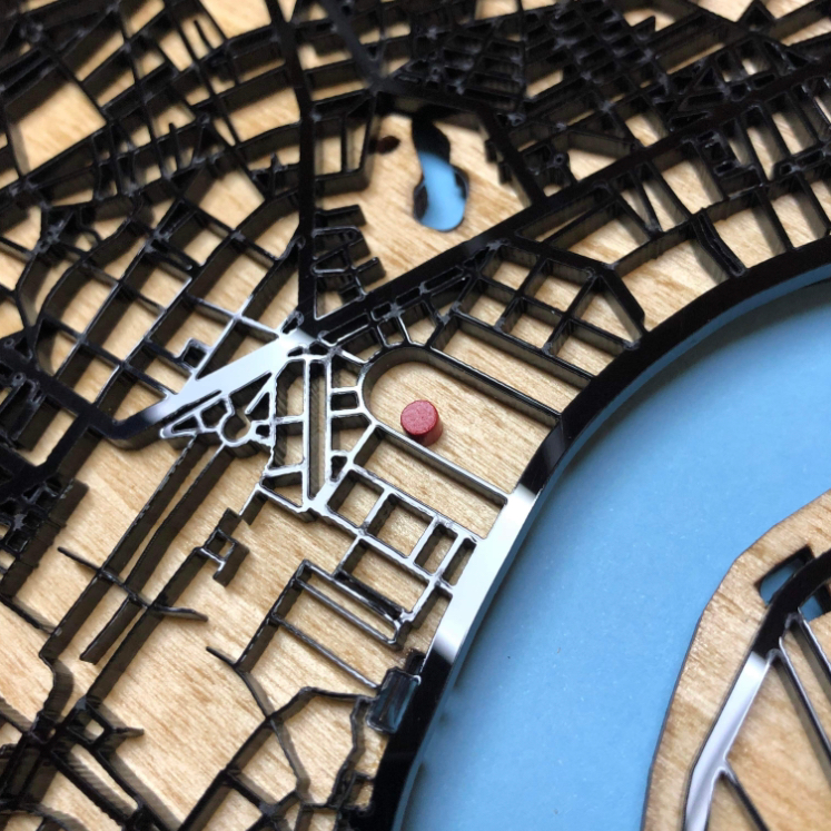 The Studio | 3D Custom Map Frame – DeMurin